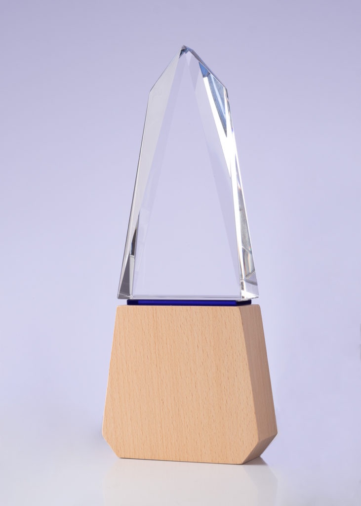 Crystal With Wood Base Plaque – myOwn Ghana